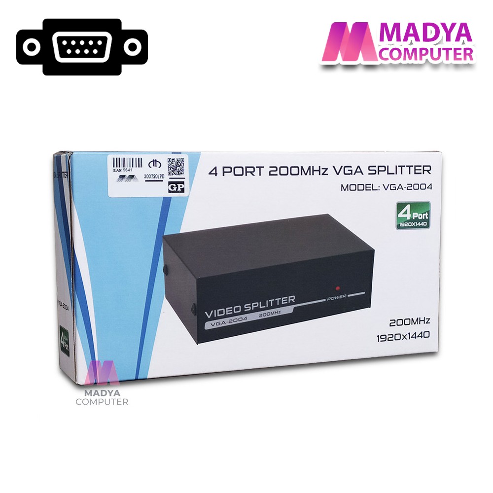 VGA Splitter 4 Port 200MHz 1920x1440 - VGA-2004 | Lazada Indonesia