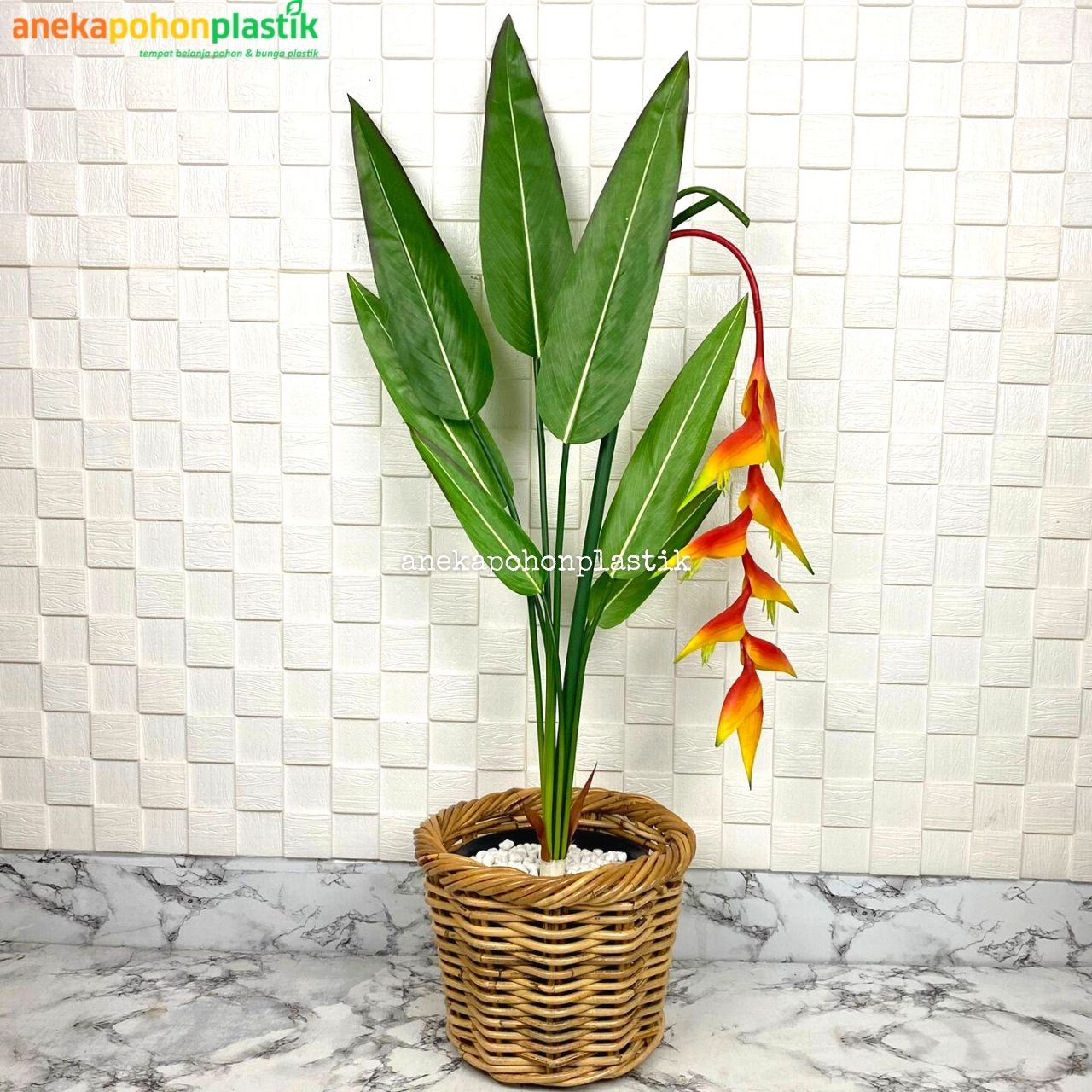 Pohon Daun Heliconia X7 Latex Bunga Pisang Pisangan Hias Artificial ...