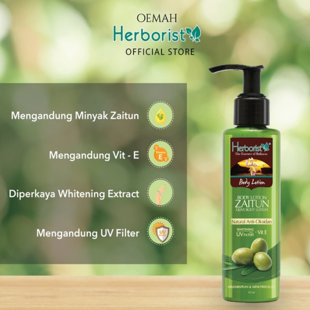 Herborist Body Lotion Zaitun | Coconut | Frangipani | Whitening UV ...