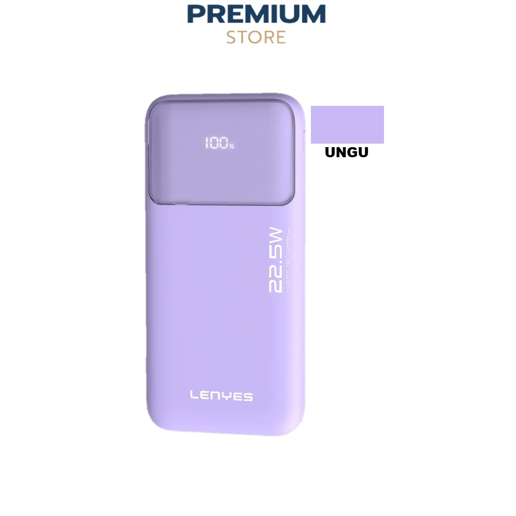 LENYES Powerbank PX242D Fast Charging 20000mAh 22,5W + PD20W Built In ...