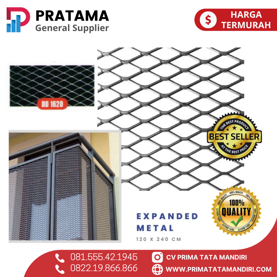 Expanded Metal Besi Expanda Wire Mesh D-1620 1.2x2.4m untuk Pagar ...