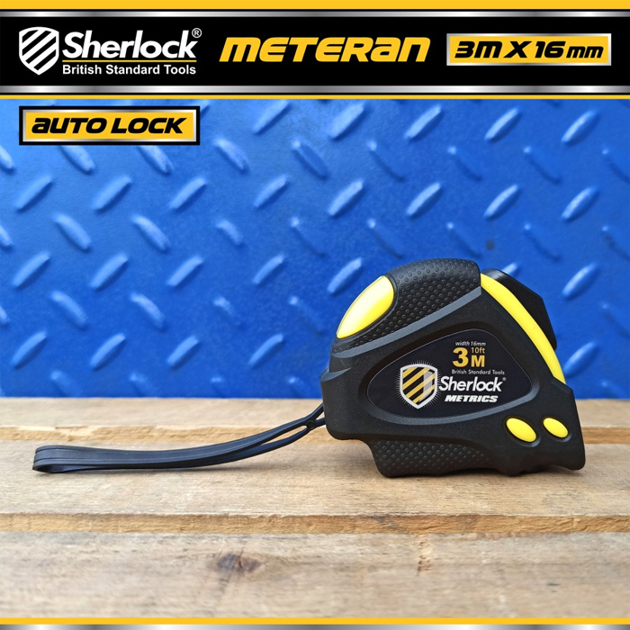 Meteran Sherlock Auto Lock Metrics 3, 5, 7.5, meter | Lazada Indonesia