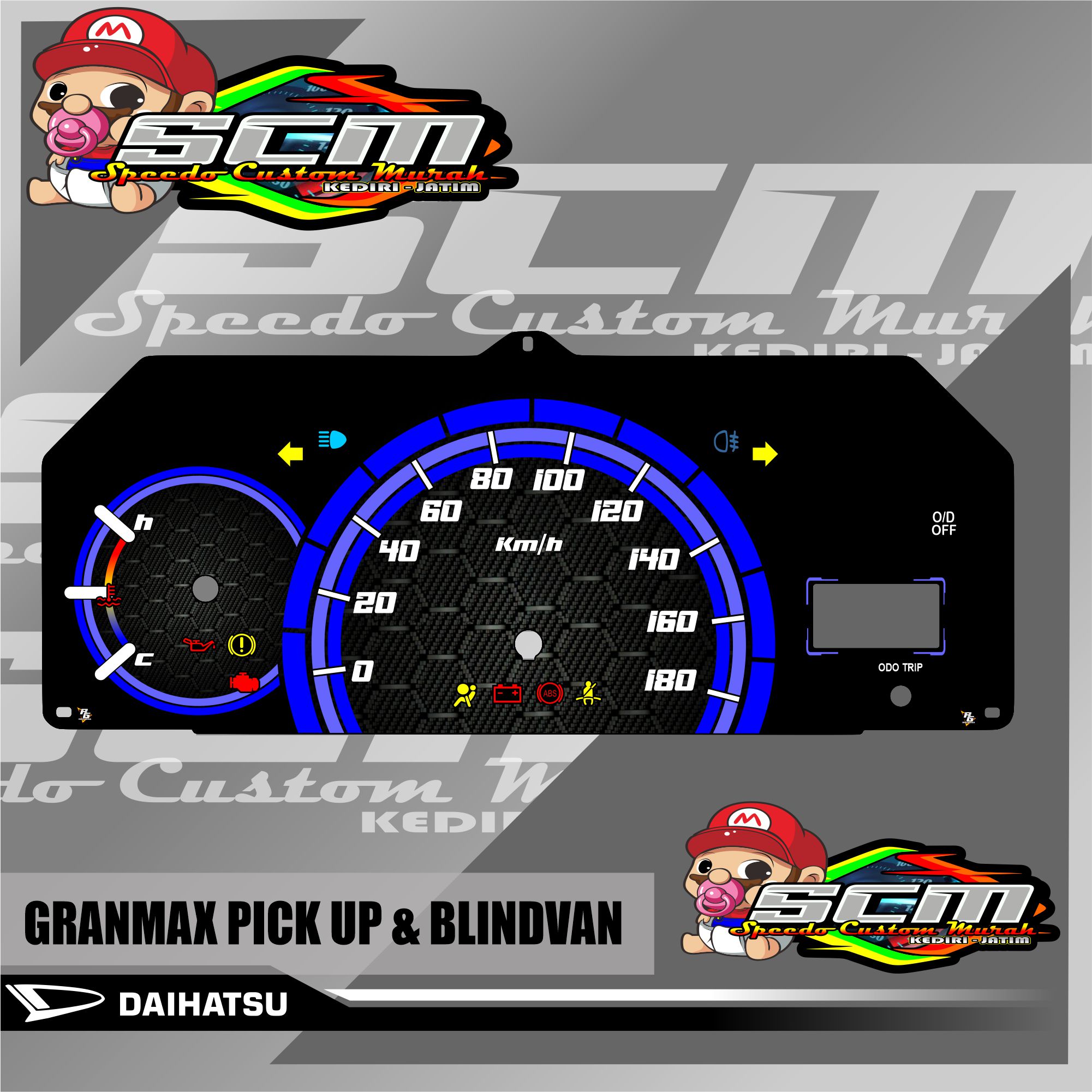 papan speedometer custom granmax biru panel spido meter custom granmax ...