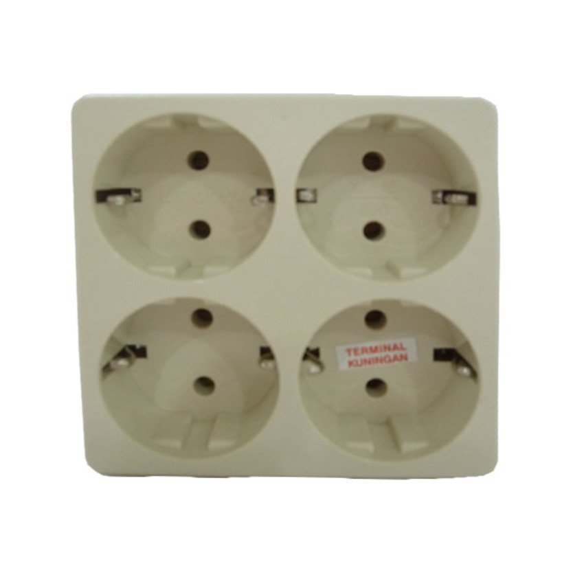 Uticon 10-16A 250V Electrical Adapter 4 Sockets - Colokan 4 Lubang - Putih | Lazada Indonesia
