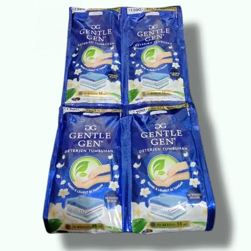 GENTLE GEN SACHET 3+1 PCS, DETERGENT TUMBUHAN, WANGI DAN LEMBUT ...
