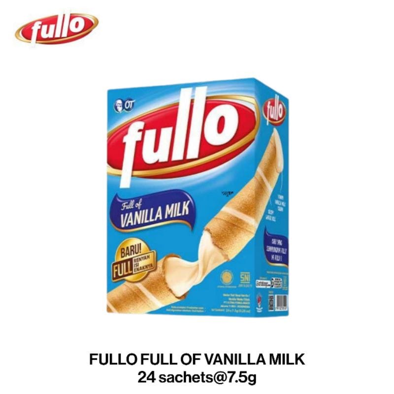 Snack stick wafer vanila milk Fullo ( 24pcs x 7.5) cemilan enak dan ...