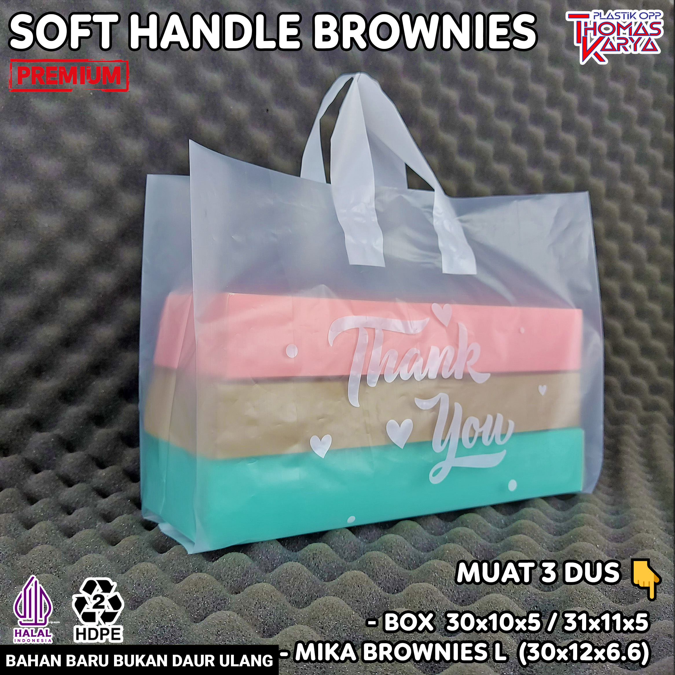 Kantong Plastik untuk Box Donat isi 6 Polos Kresek HD Dus Bolu Brownis ...