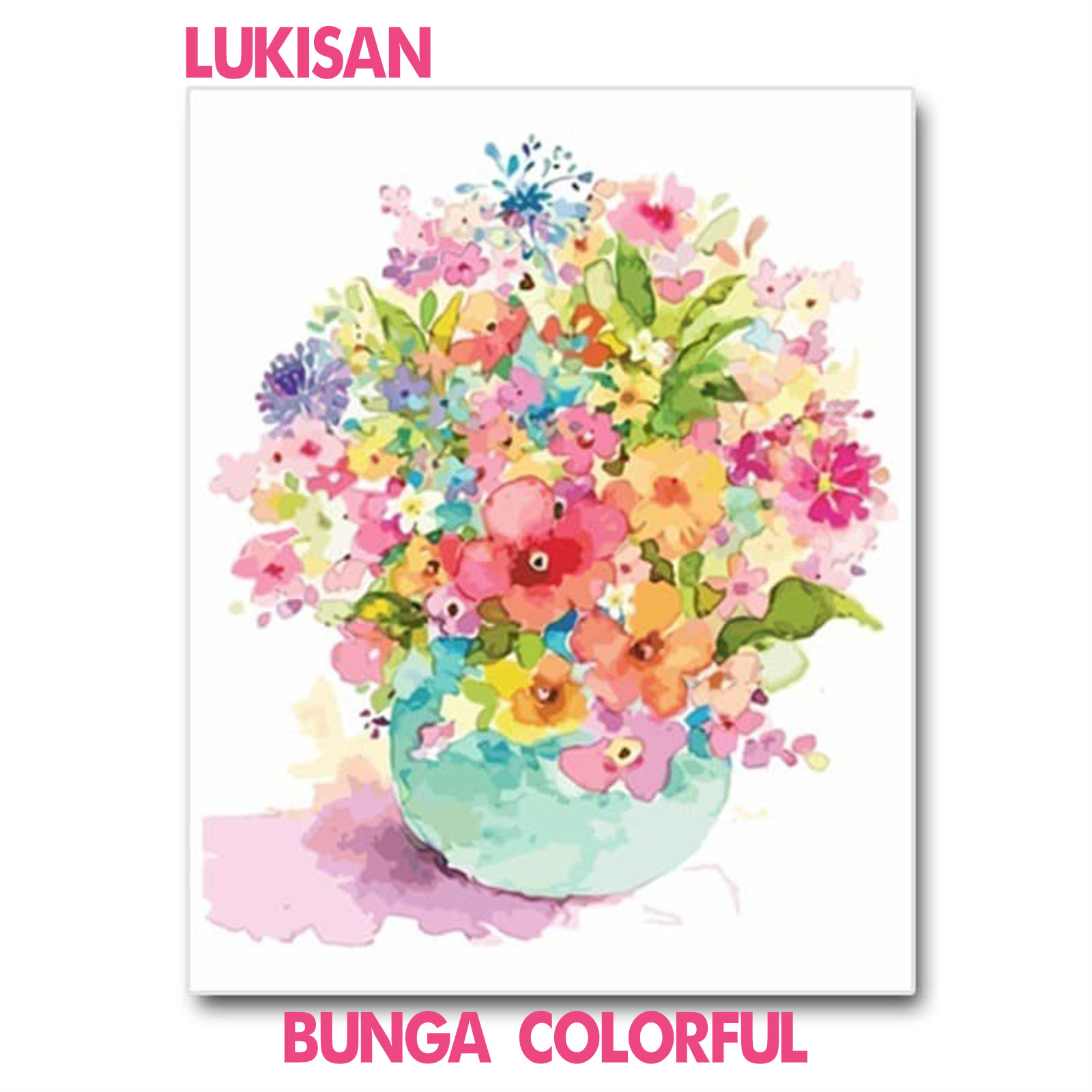 Lukisan Bunga Colorfull 40x50 Canvas Lukis Printing | Lazada Indonesia
