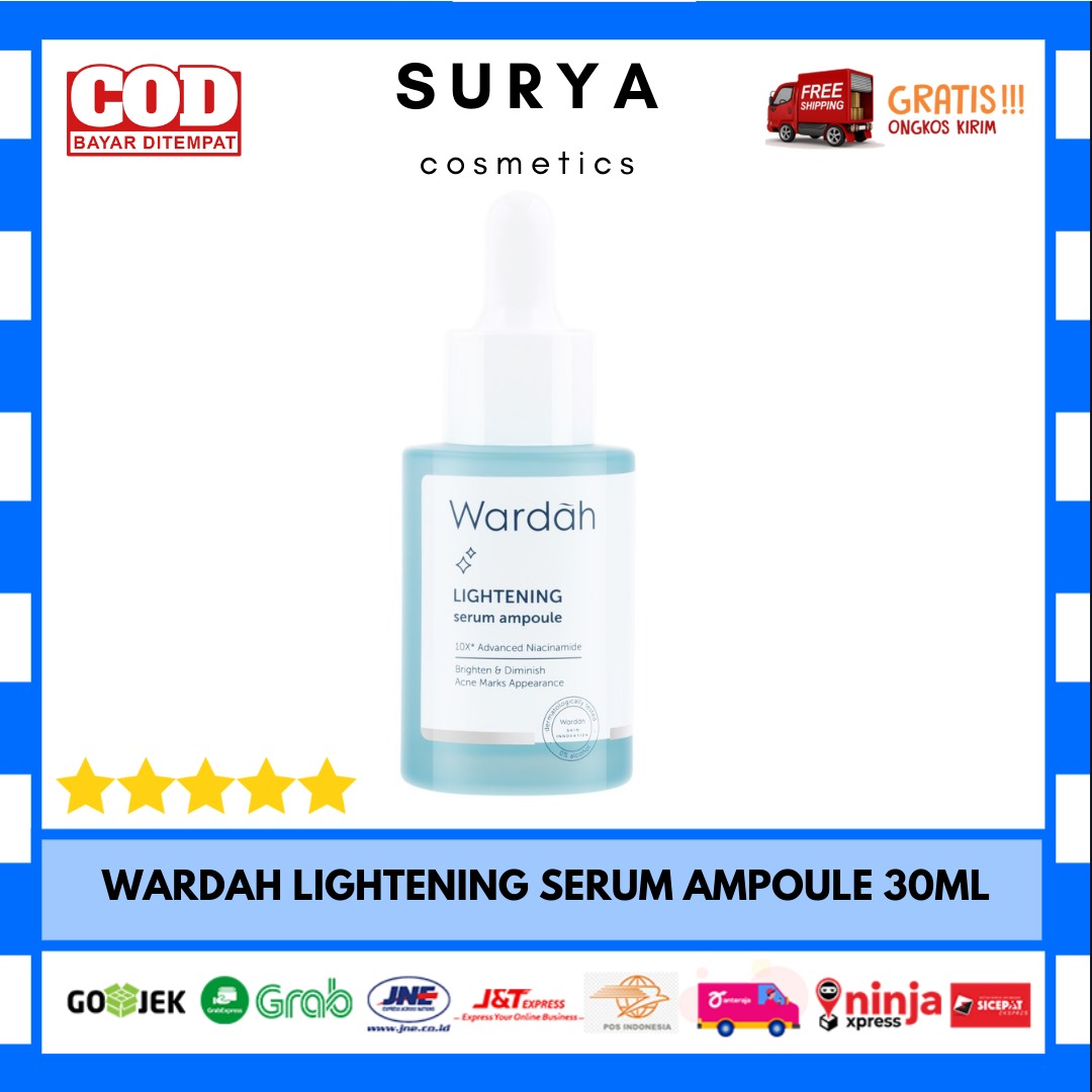 WARDAH LIGHTENING SERUM AMPOULE 30ML - 10X ADVANCED NIACINAMIDE | Lazada Indonesia