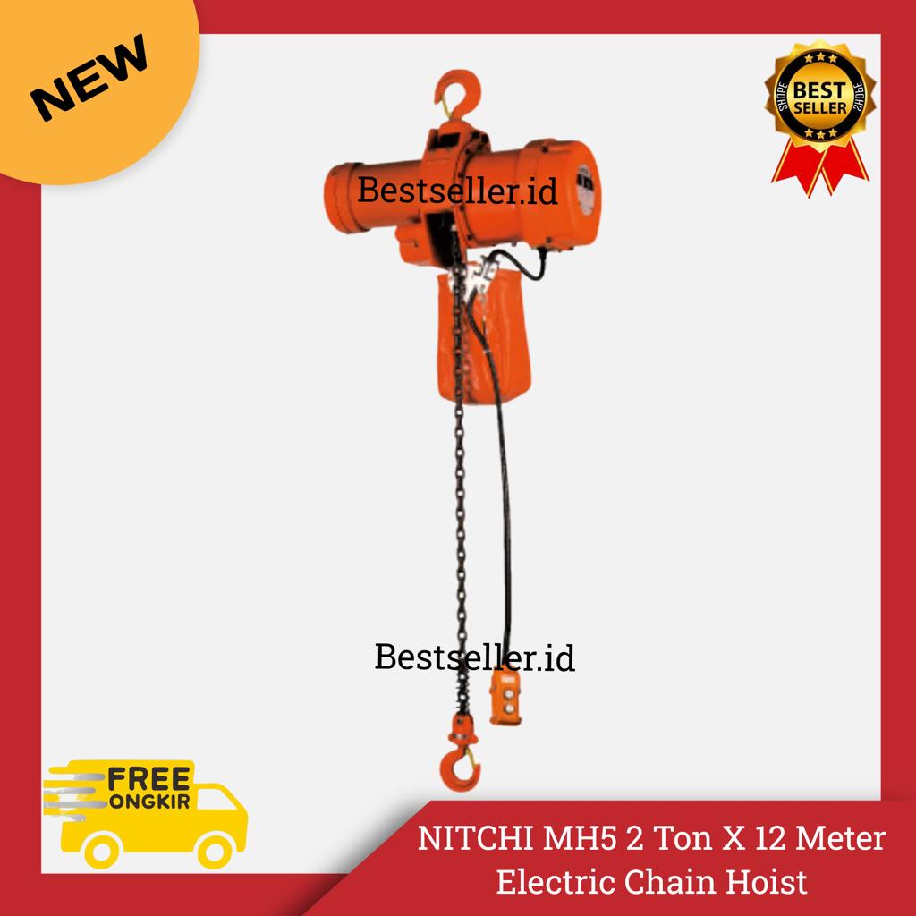 Nitchi Elektrik Chain Hoist MH5 2 Ton x 12 Meter Original Jepang ...