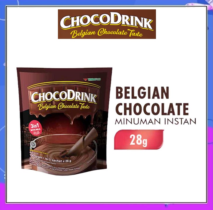 CHOCODRINK BELGIAN CHOCOLATE MINUMAN INSTANT PANAS DINGIN COKELATE SUSU ...