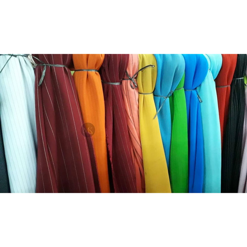 Kain Polyester Motif Garis Unik Formal | Lazada Indonesia