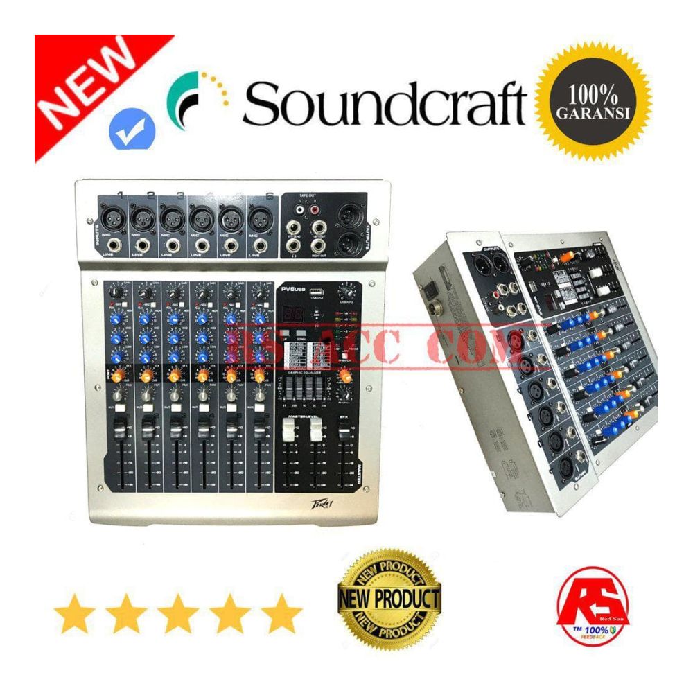 NEW Mixer Peavey Pv6 Usb Player ( 6 Channel Mono ) + Eq | Lazada Indonesia