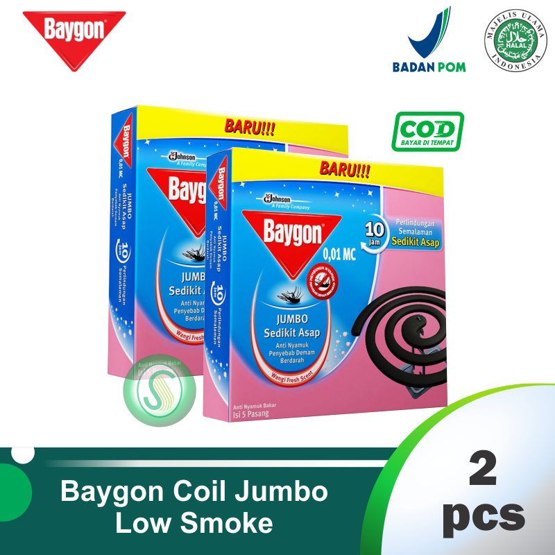 Baygon Coil Jumbo Max Obat Nyamuk Bakar 2 pcs | Lazada Indonesia