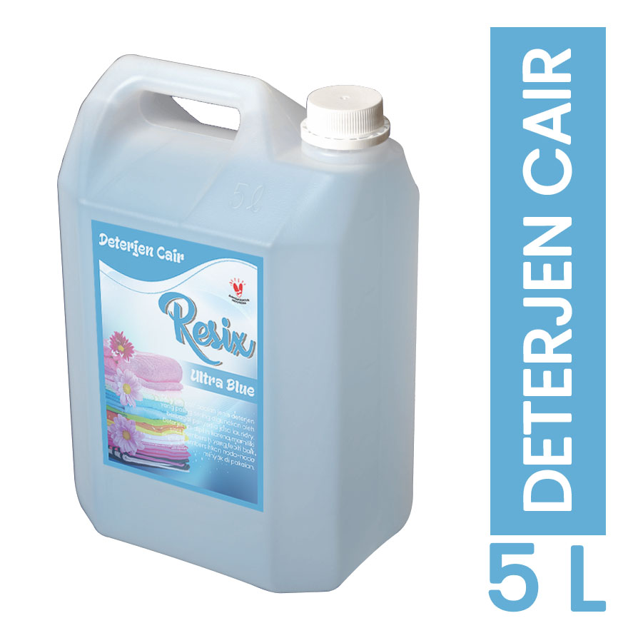 RESIX Deterjen cair kemasan jerigen 1 dan 5 liter aroma Ultra Blue ...