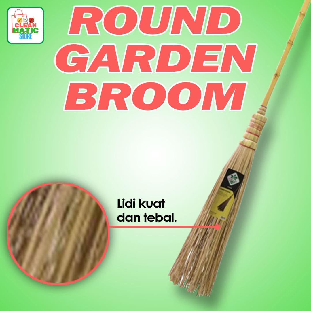 Clean Matic - Round Garden Broom Sapu Lidi Outdoor | Lazada Indonesia