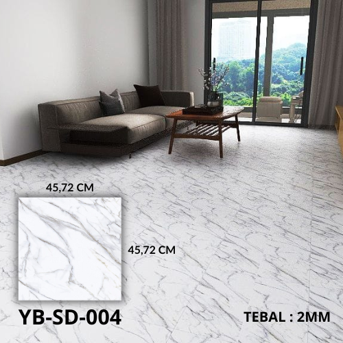 Lantai Vinyl Stiker (1 BOX = 24 PC) 45,72 X 45,72 CM (TEBAL 2MM ...