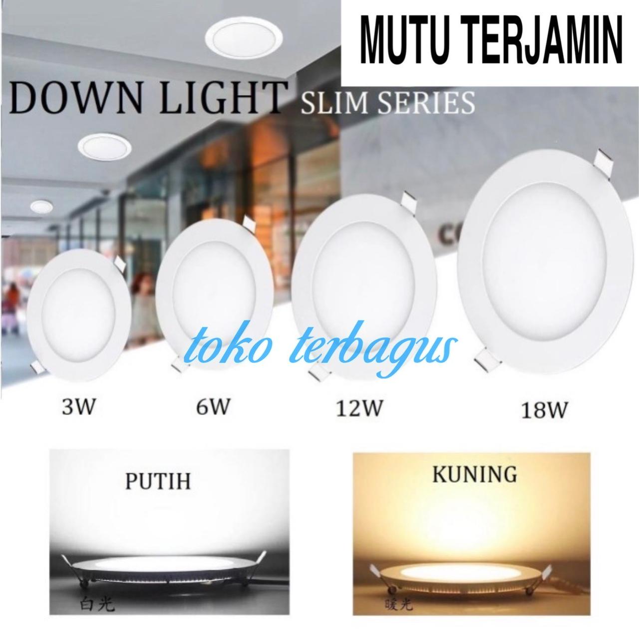 lampu downlight led panel 6w 12w 15w 20w tipis inbow | Lazada Indonesia