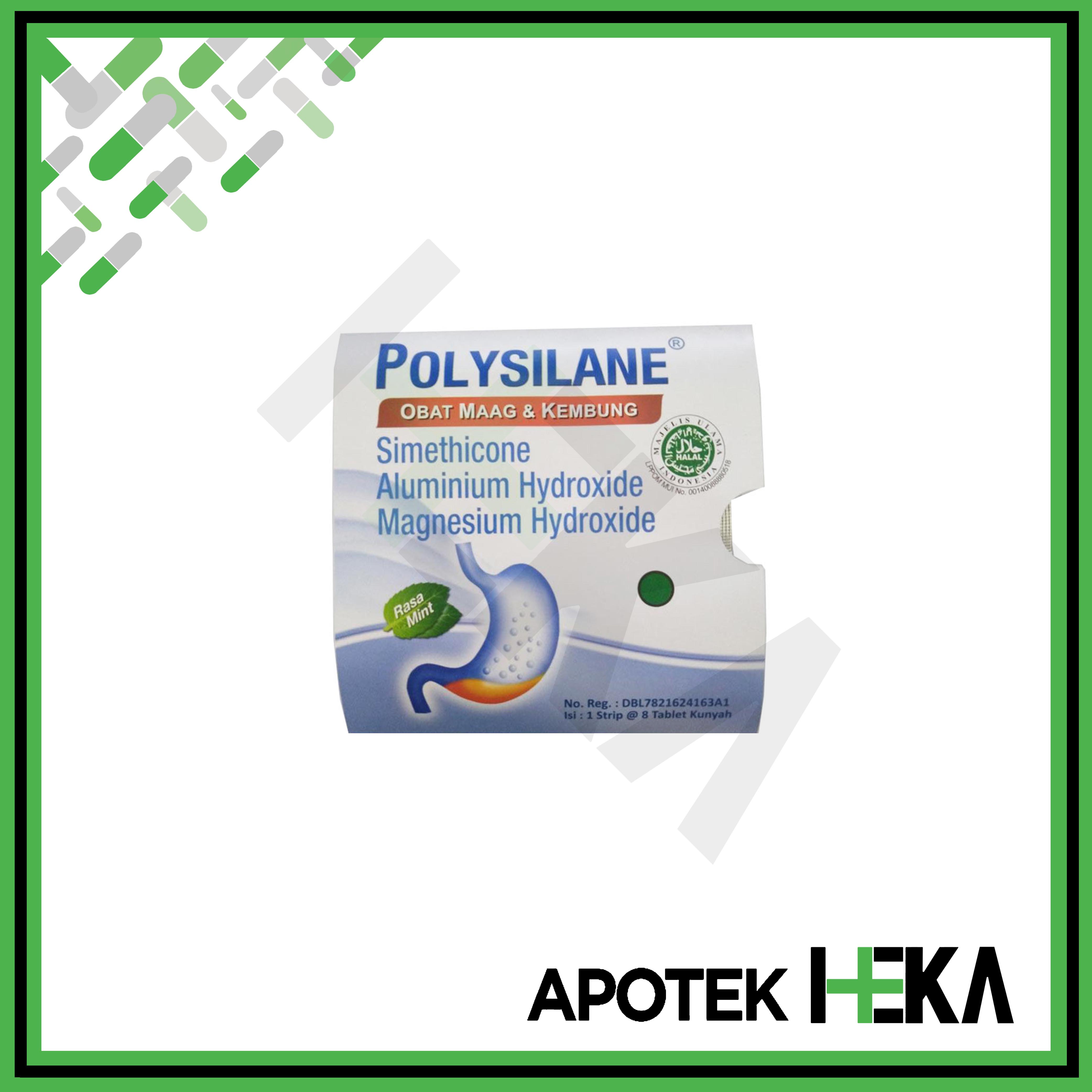 Polysilane Strip Isi 8 Tablet Kunyah - Obat Maag dan Kembung | Lazada ...