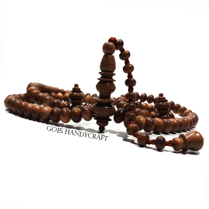 TASBIH Kayu SETIGI Wulung ASLI Natural Alami 99 butir kwalitas super ...