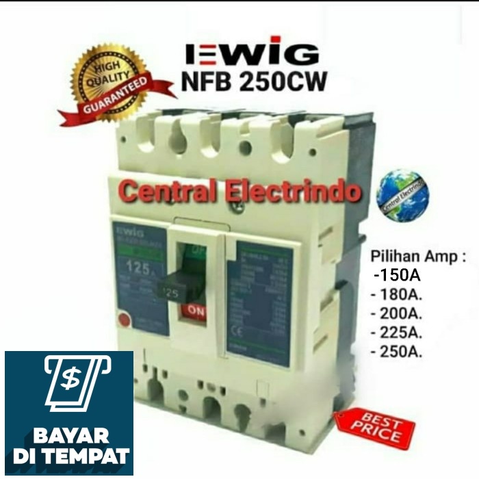 Fashionmaster17 COD MCCB NFB 250CW 125A/150A/200A/225A/250A EWIG model MITSUBISHI. | Lazada ...