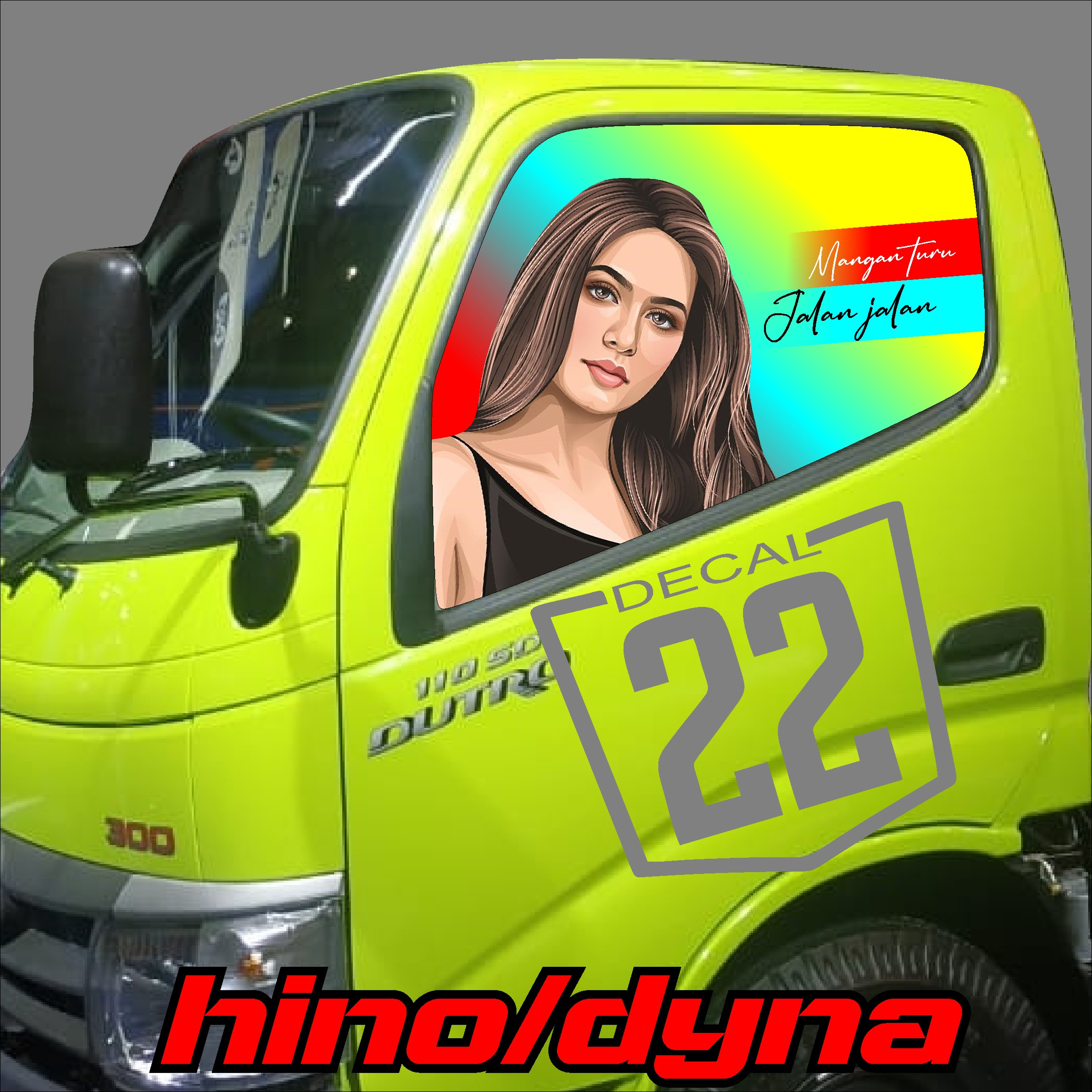 STICKER ONE WAY TRUK HINO /DYNA DUA DUA DECAL STORE KODE 02 | Lazada ...