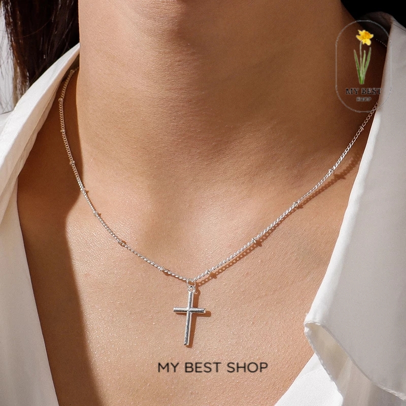 Kalung wanita logam salib / kalung rantai wanita murah religius ...