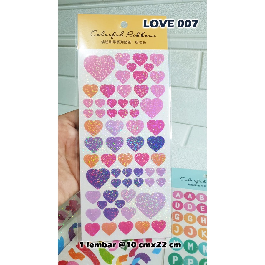 METH Colorful Ribbons AESTHETIC Sticker transparan pita bening Pack ...