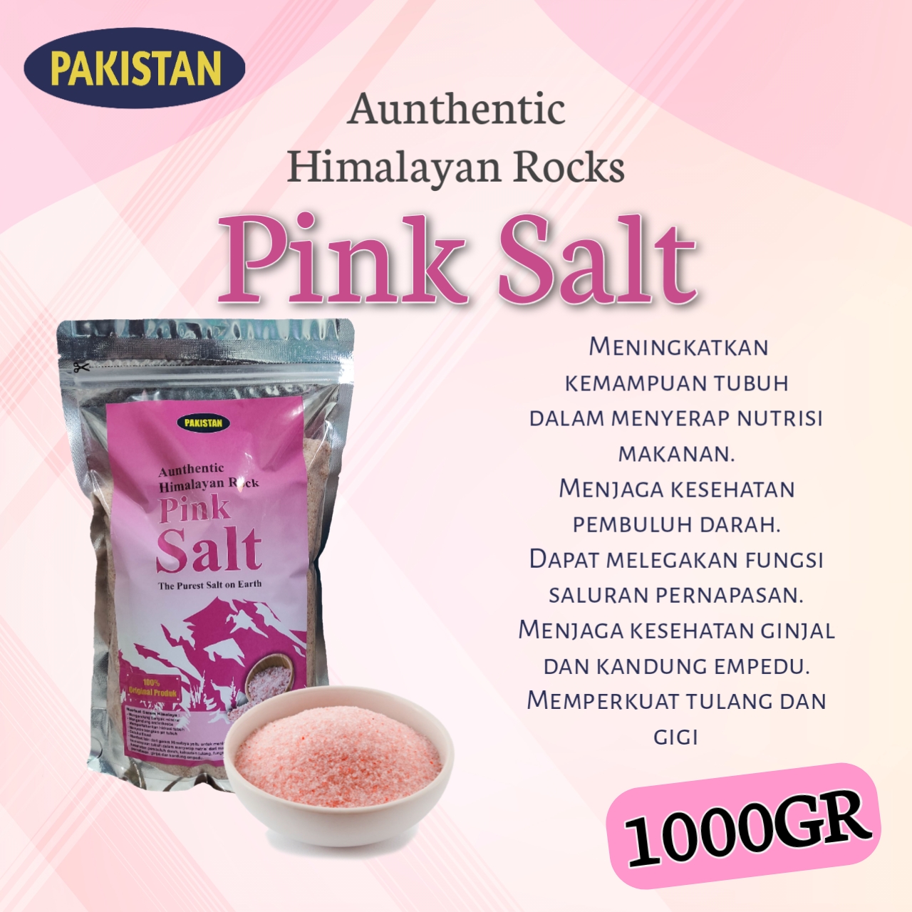 Garam Himalaya Pakistan Garam dapur untuk kesehatan tulang dan sendi ...
