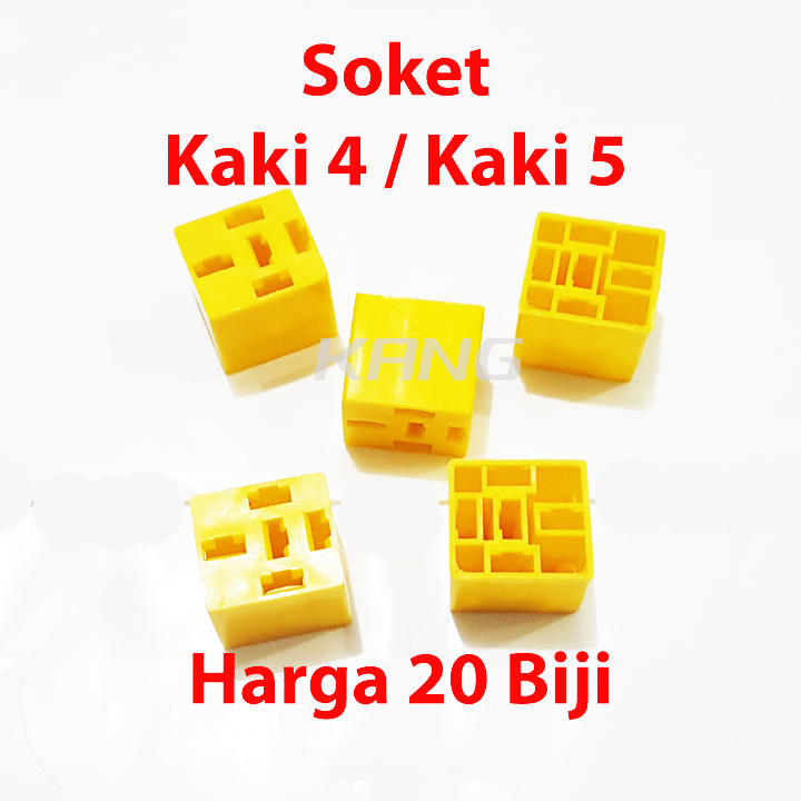[20 Pcs] Rumah Socket Soket Box Kotak Tempat Relay Kaki 4 Pin / 5 Pin ...
