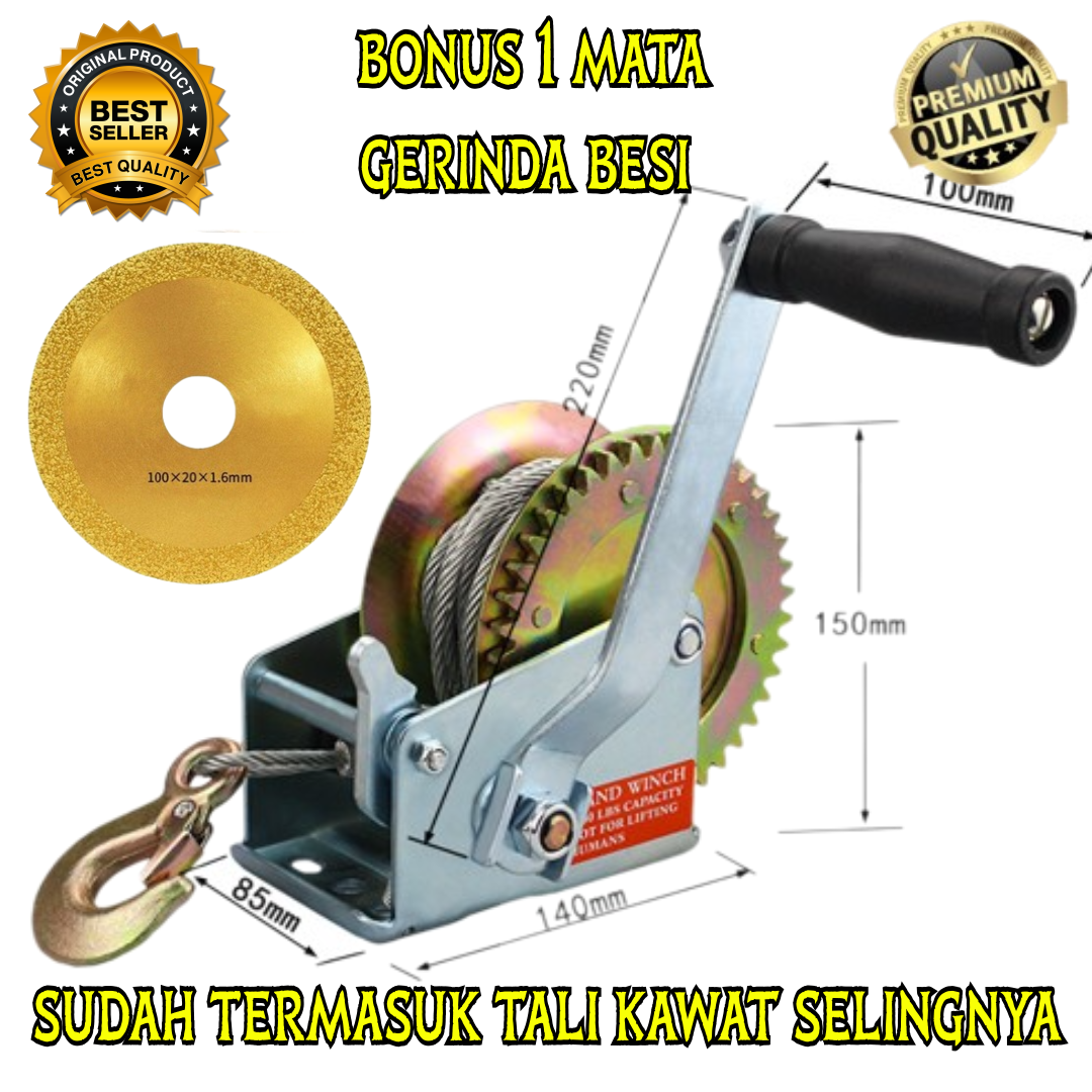 Katrol Kanopi Sliding Geser Buka Tutup Atau Tarik Ulur Hand Winch ...