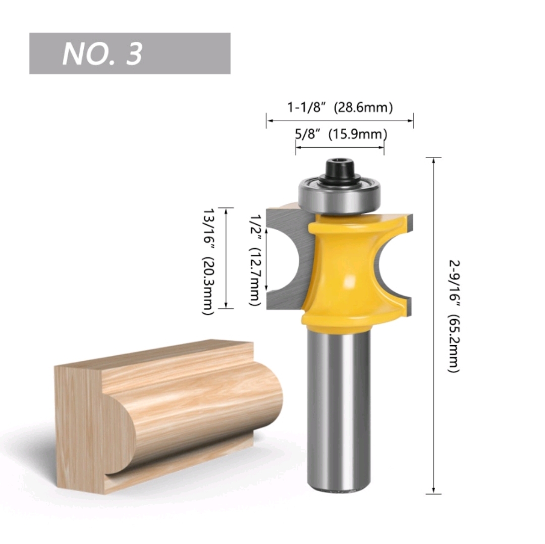Mata Profil Router Molding Bullnose Setengah Lingkaran shank 1/2 ...