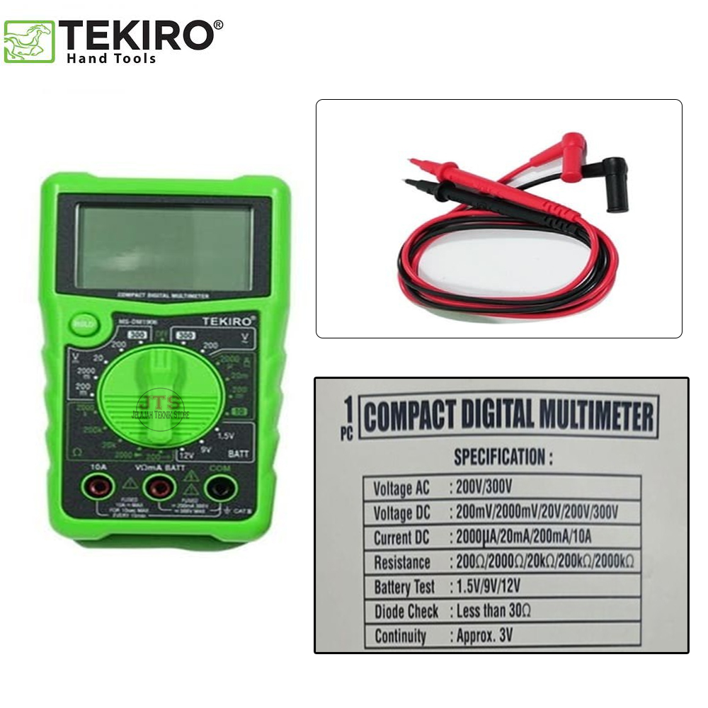 ORIGINAL!!! TEKIRO Multimeter Digital Alat Cek Kelistrikan MS-DM1906 ...