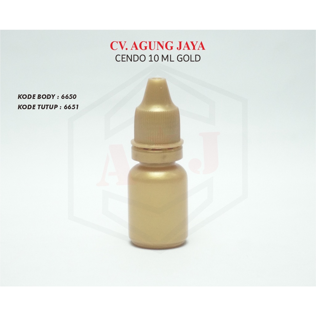 Botol Tetes 10 ml Gold Segel/Tetes Mata Tutup Warna/Botol Cendo/Botol ...
