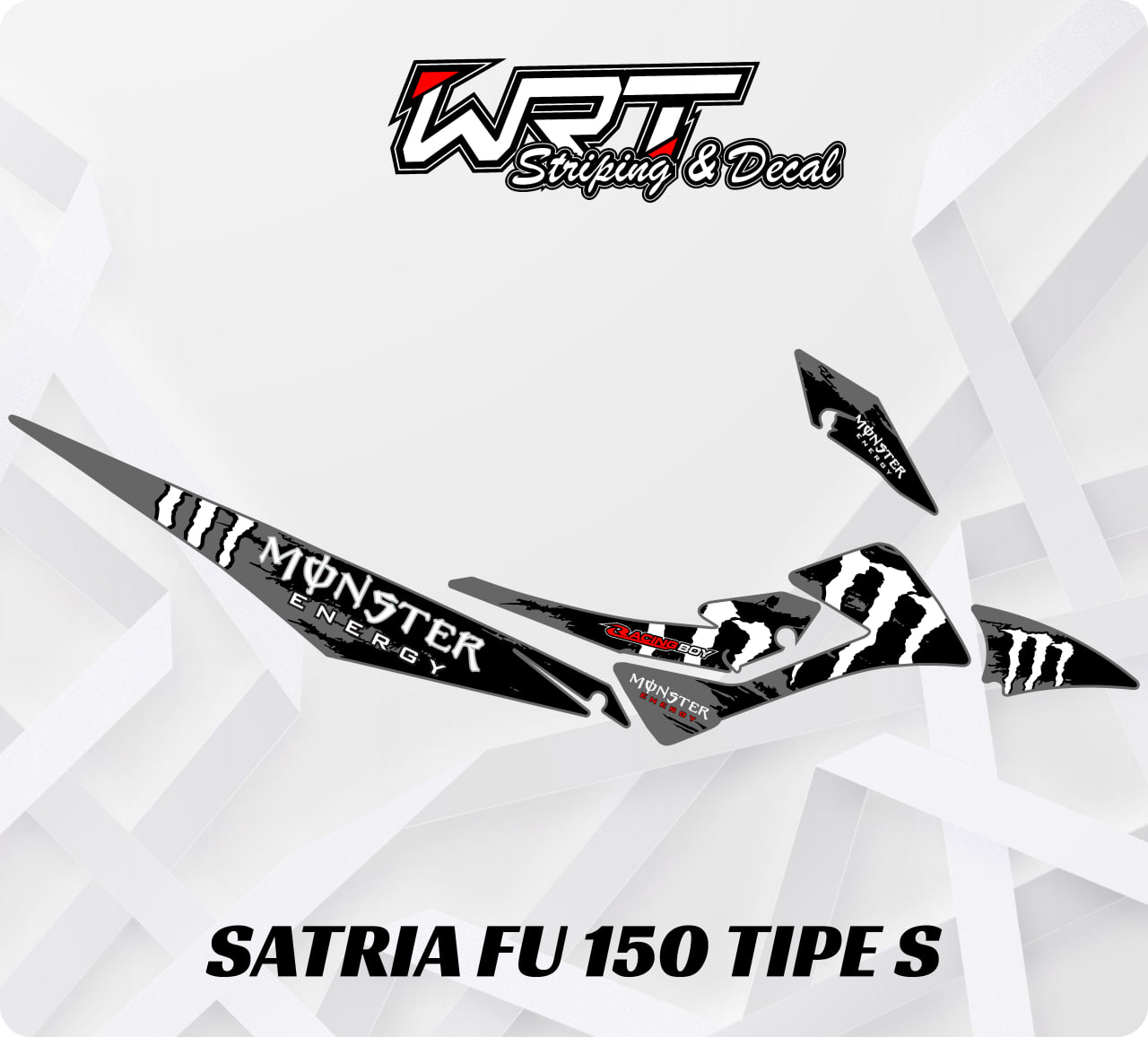 Striping Satria FU Tipe S-Stiker Decal Satria FU 150 Tipe S Monster ...