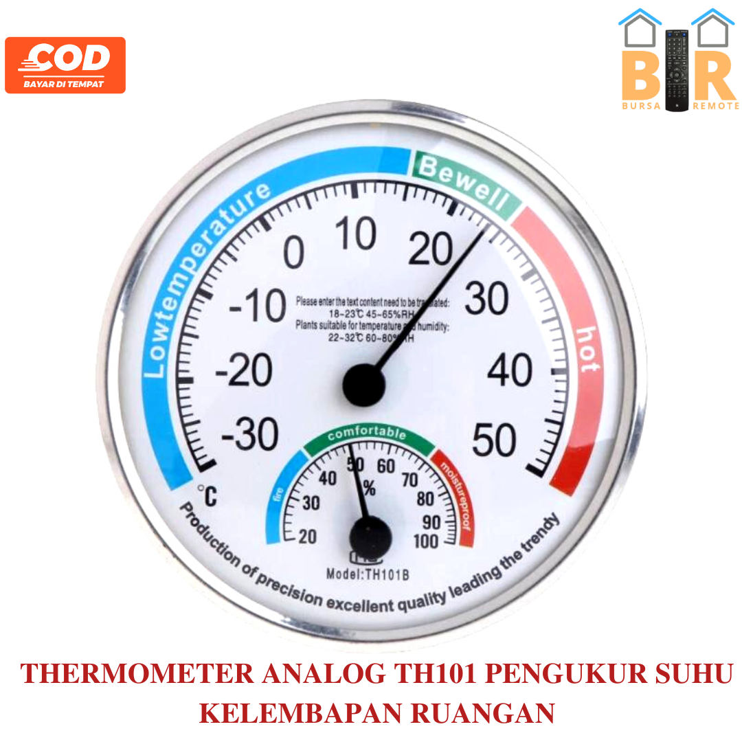 Thermometer Higrometer Analog Alat Pengukur Temperatur Suhu Dan ...