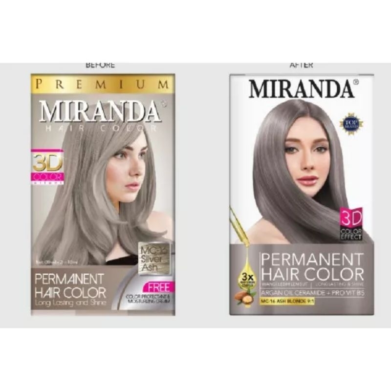 cat rambut miranda abu-abu MC16 ASH BLONDE miranda hair color BPOM ...