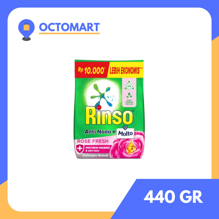 RINSO MOLTO Deterjen Bubuk 400g / 400gr / 400 gr Powder Detergent ...
