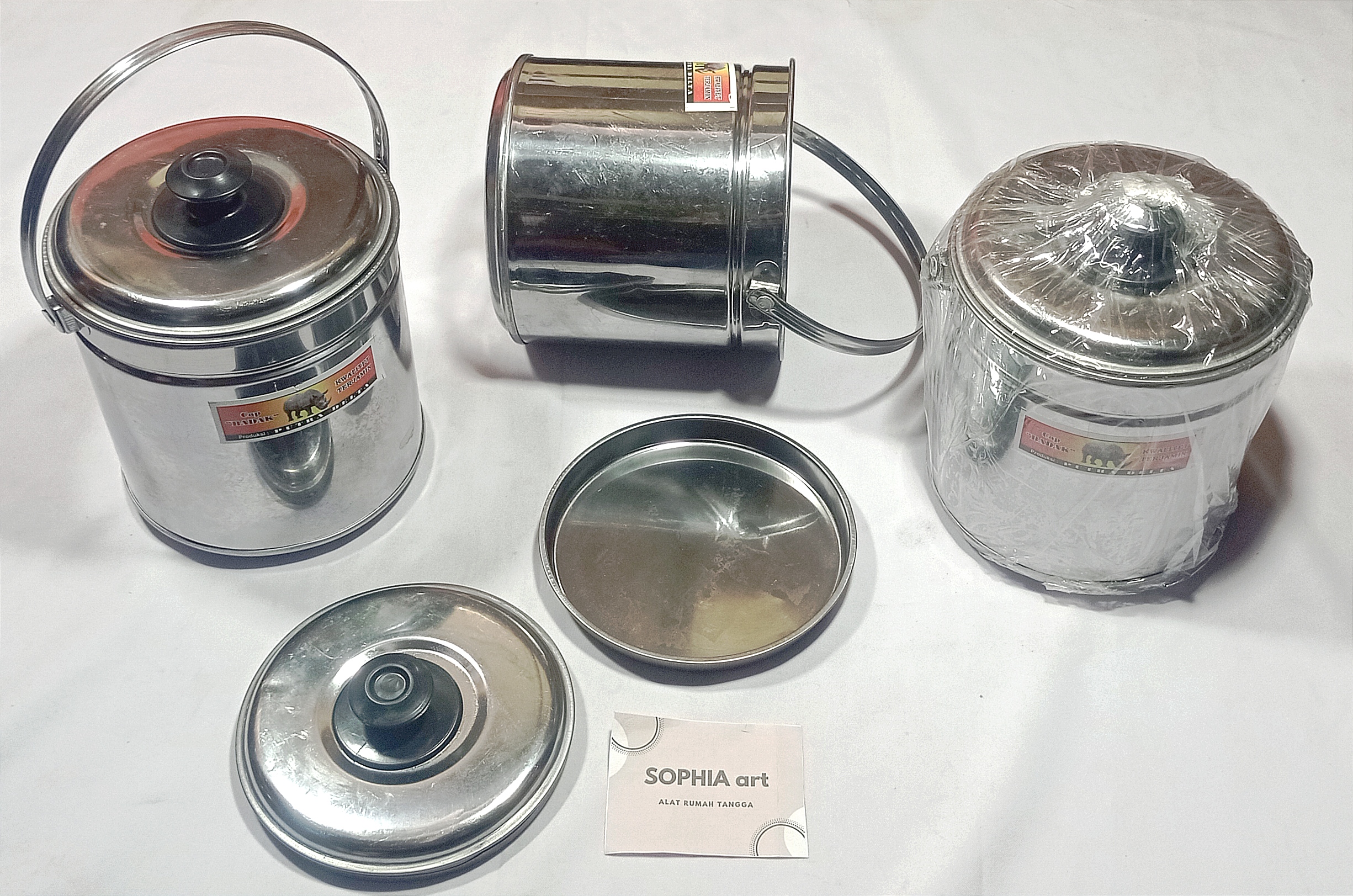 RANTANG STAINLESS TUNGGAL WADAH TEMPAT BEKAL MAKANAN BAKSO SOTO SUP ...