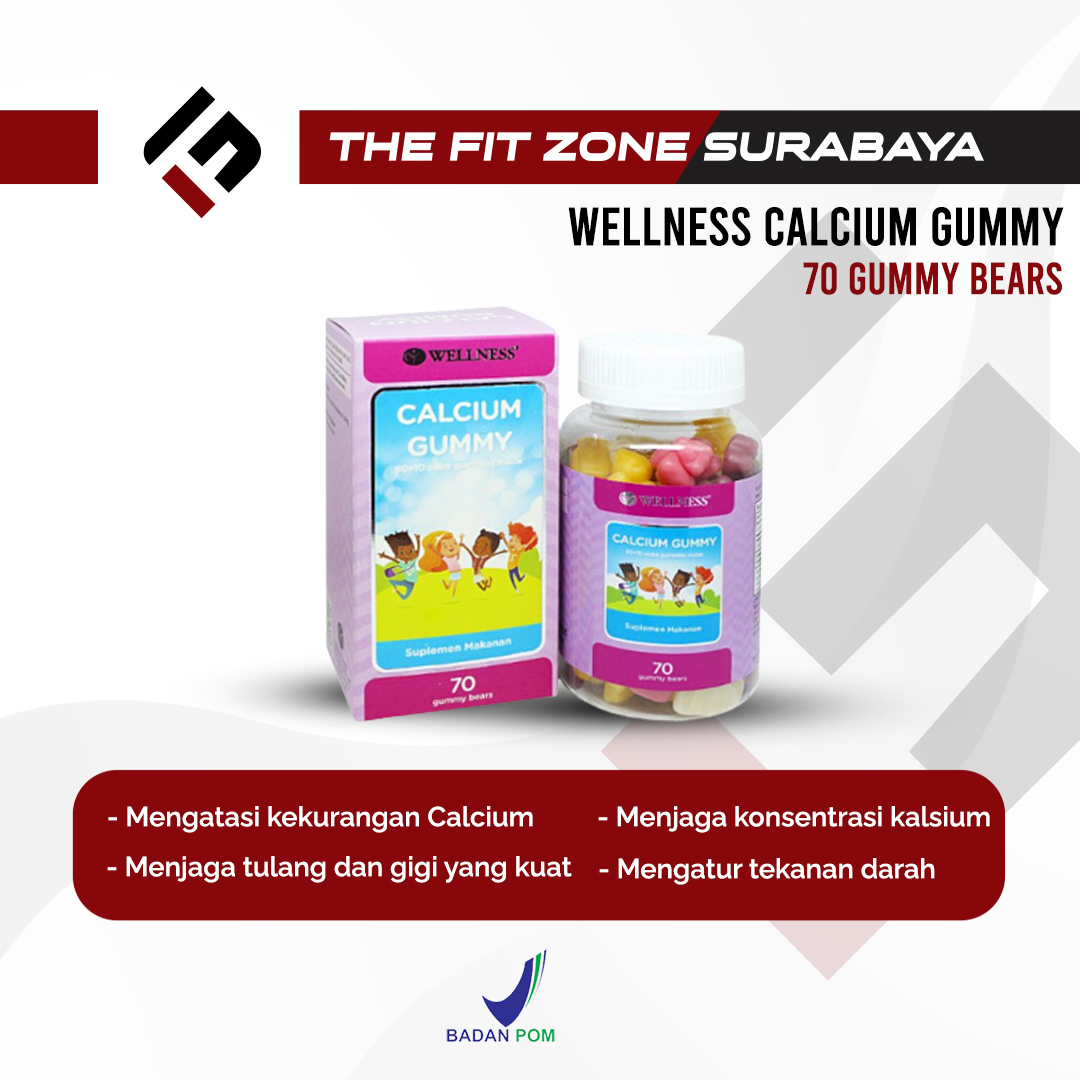 Wellness Calcium Gummy 70 Gummy Bears | Lazada Indonesia