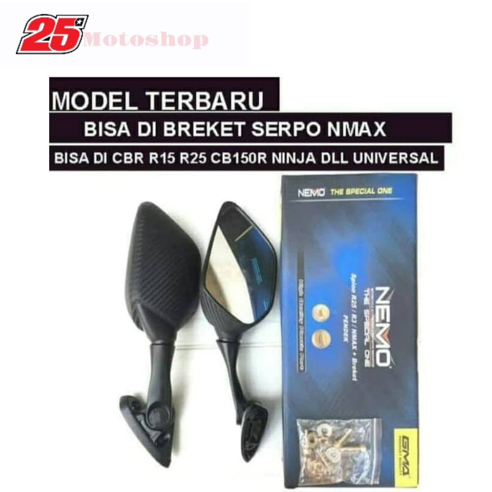 Spion R25 Carbon Pendek New Nmax Nmax PCX CBR R15 ADV Xmax | Lazada ...