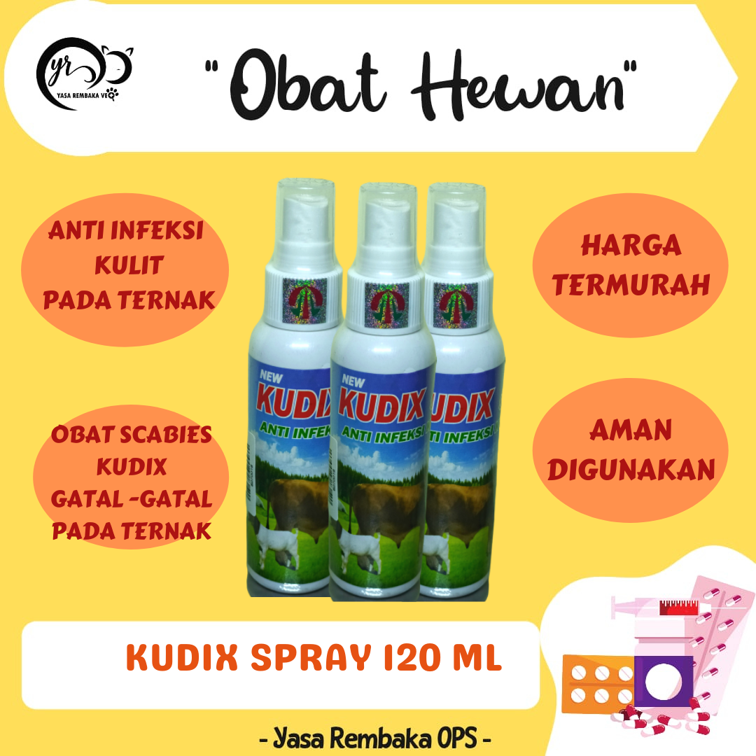 KUDIX (Spray) 120 ml - Obat Kambing dan Sapi Kuda Ternak Anti Infeksi ...