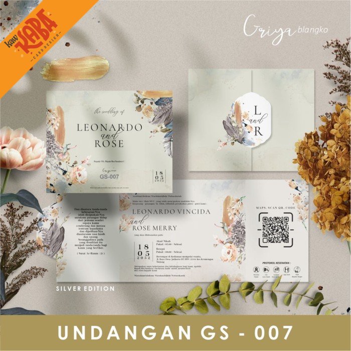 UNDANGAN BLANGKO PERNIKAHAN GRIYA BLANGKO SILVER EDITION KODE GS-007 ...