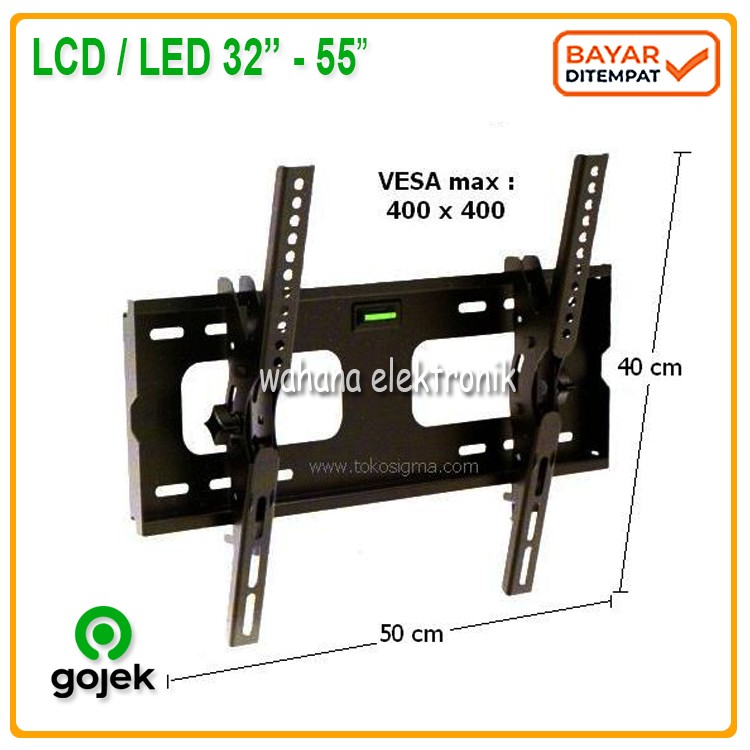 Bracket breket braket TV MOUNT 55 50 42 40 32 Inch Bisa Semua Merk TV ...