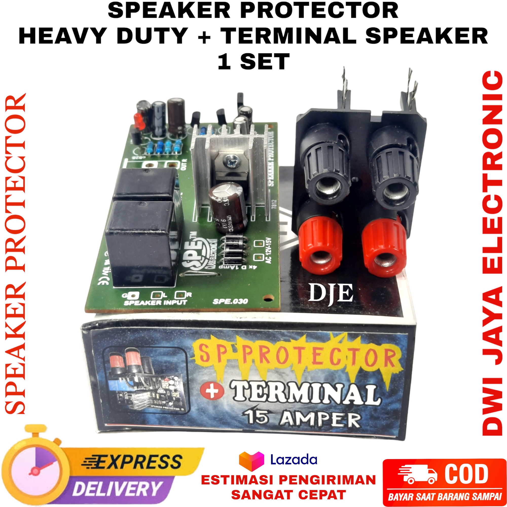 Speaker Protector Stereo 15A Heavy Duty Plus Terminal Speaker 1 Set ...