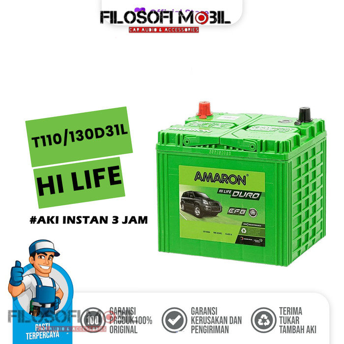 Aki Mobil Amaron HI LIFE T110 / 130D31L Aki Kering Mobil Land Cruiser ...