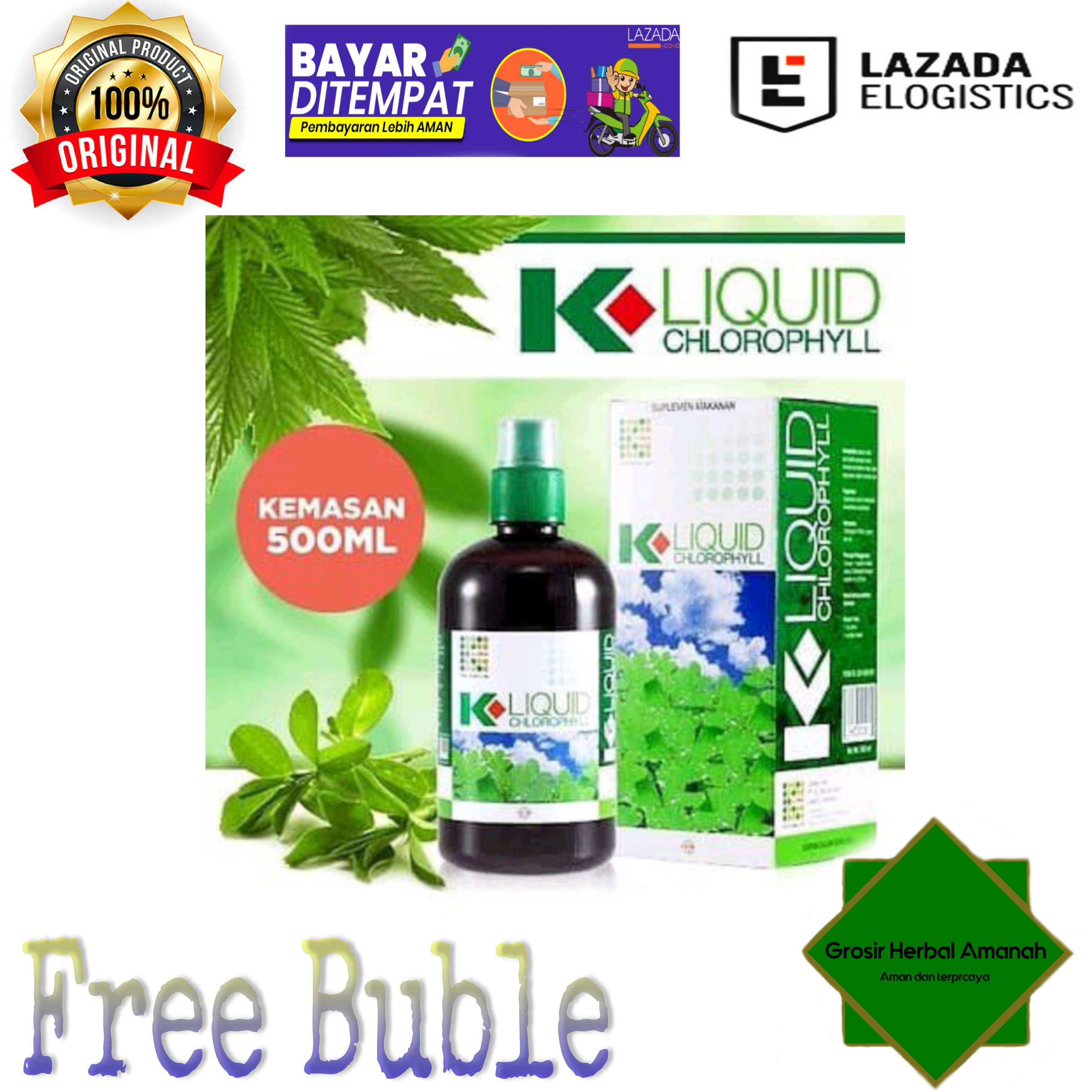 PROMOO..!! K Link Klorofil K-LINK - Liquid Chlorophyll 500 ml | Lazada ...