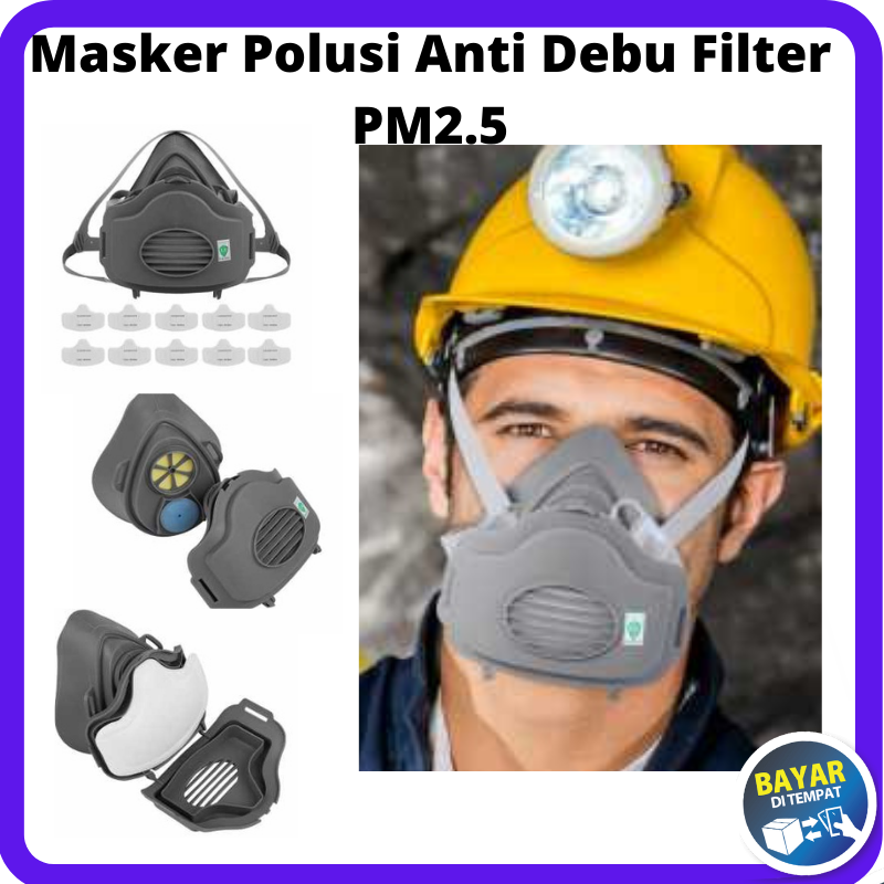 Marege Masker respirator gas cat painting Bahan Karet Masker Polusi ...