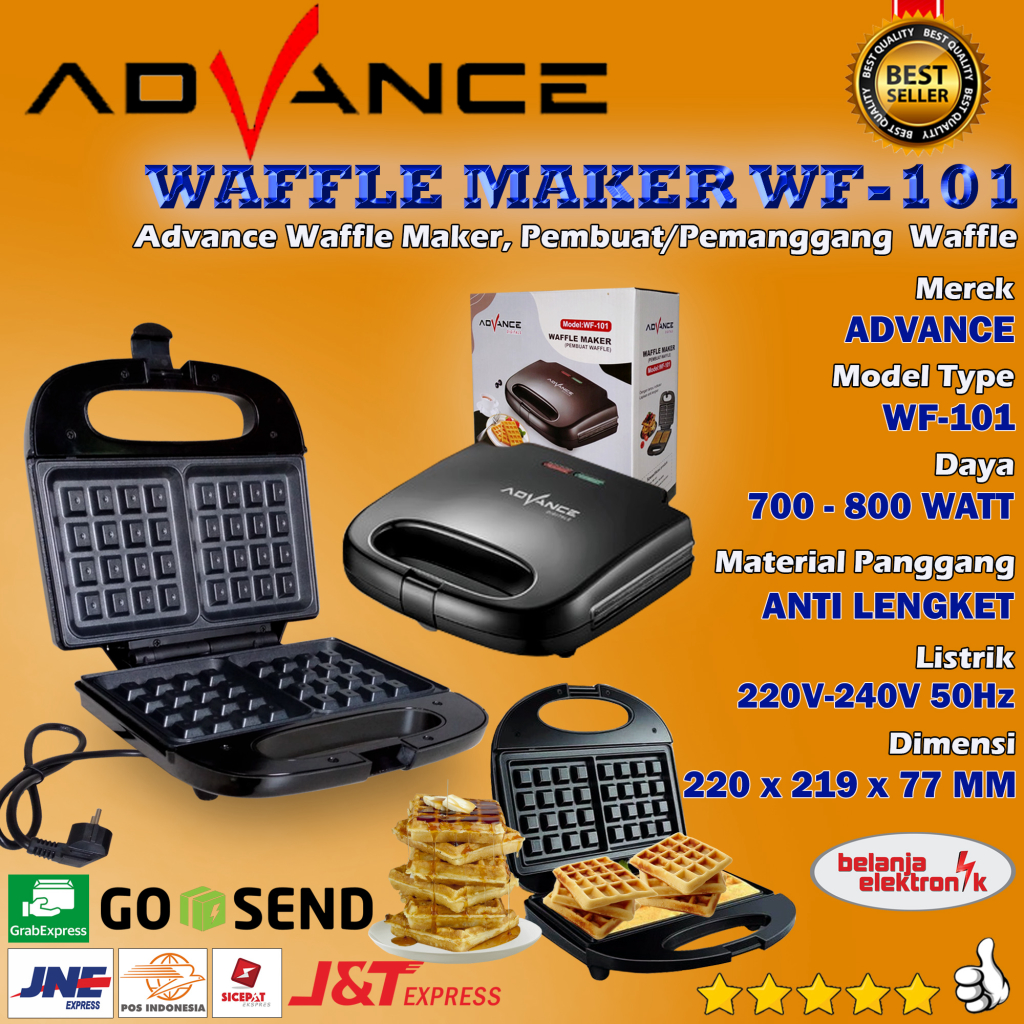 ADVANCE WAFFLE MAKER PEMANGGANG ROTI WAFFLE / CROFFLE 2 LAPIS WF-101 ...