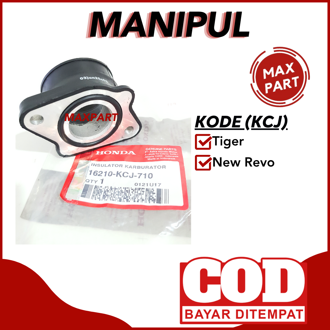 MANIPUL KARET INTAKE INTEK KCJ MANIFOLD INSULATOR KARBURATOR HONDA TIGER NEW REVO MAXparts ...
